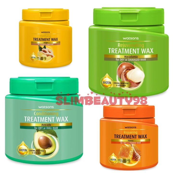 WATSONS Hair Treatment Wax 500ml ( Avocado / Macadamia / Ginger / Honey ...