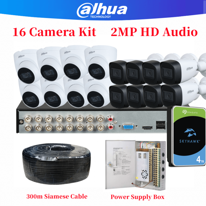Dahua CCTV Set Package 16 Camera 2MP HD With Audio Complete CCTV Camera ...