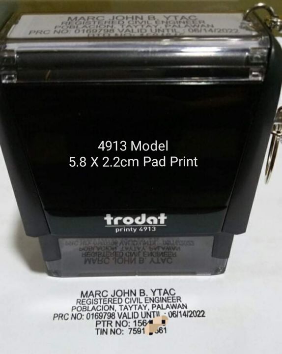 Trodat 4912/4913/4915 Customized Stamp TRODAT PRINTY | Lazada PH