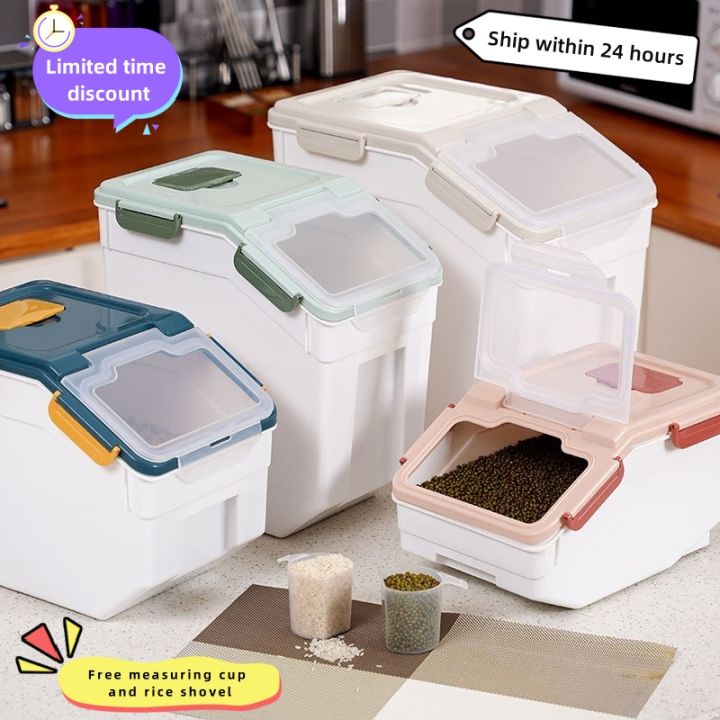 Rice storage container 25kg Moisture & insect proof rice storage With ...