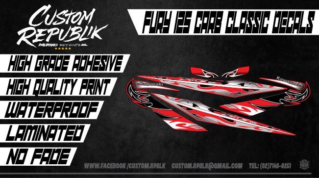 Kawasaki Fury 125 Carb Classic Decals Set | Lazada PH