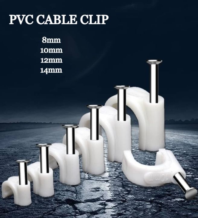 PVC Cable Wire Clip 8mm / 10mm / 12mm / 14mm / | Lazada PH