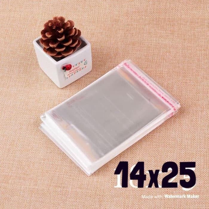 Plastik OPP Tebal 14x25 Single Seal Kuat Lem buat Baju Roti Undangan ...