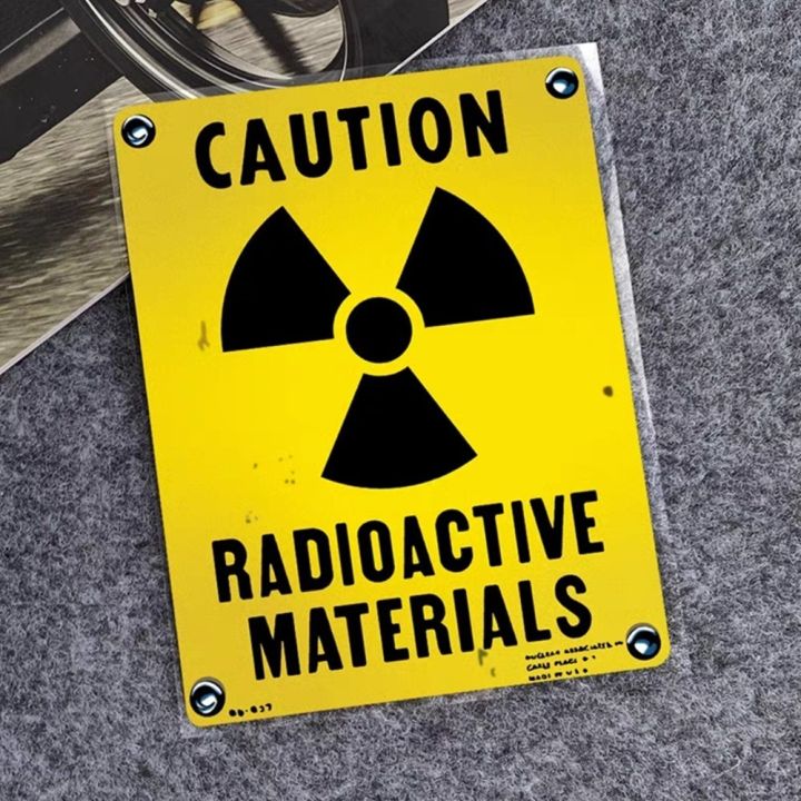 Caution Radioactive Material Reflective Warning Sticker Decor ...