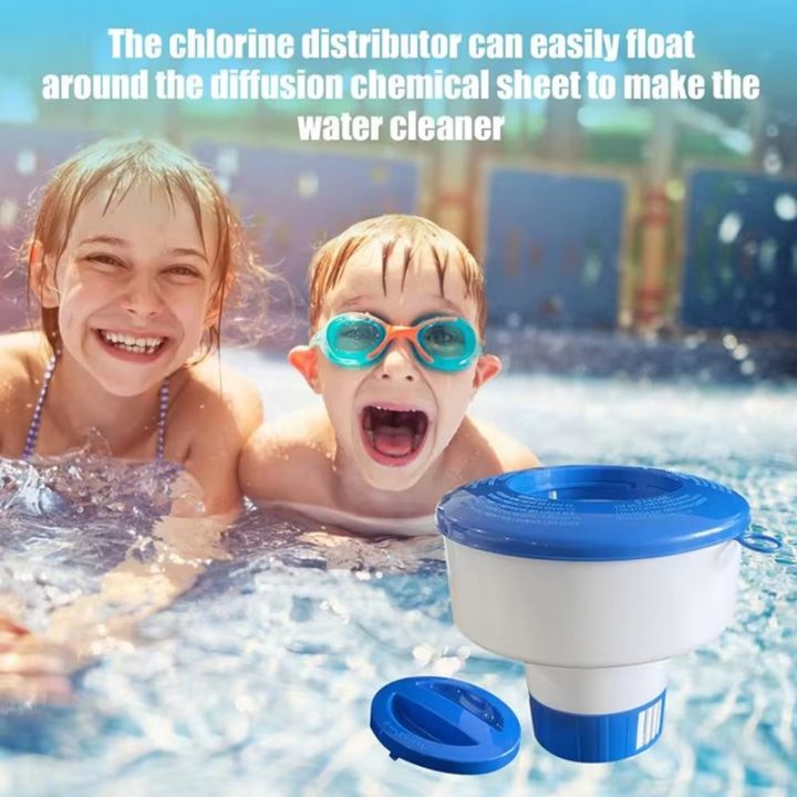 Pool Pill Dispenser 7 Inch Pool Tablet Floater Folding Holder with Pull ...
