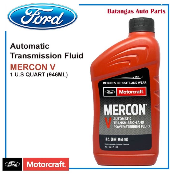 MOTORCRAFT Mercon V Automatic Transmission and Power Steering Fluid ...