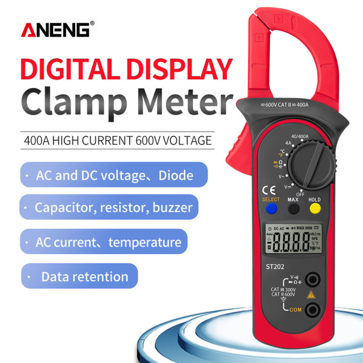 ANENG ST202 Clamp Multimeter 4000 Counts Digital Professional Clamp ...