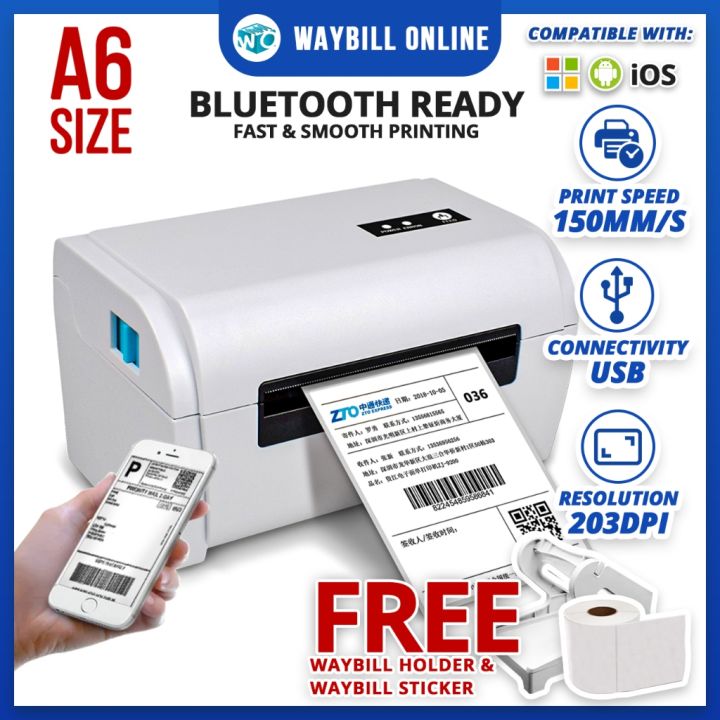 OFFICOM ZJ9200 Waybill Printer A6 Bluetooth USB Thermal Label Printer ...