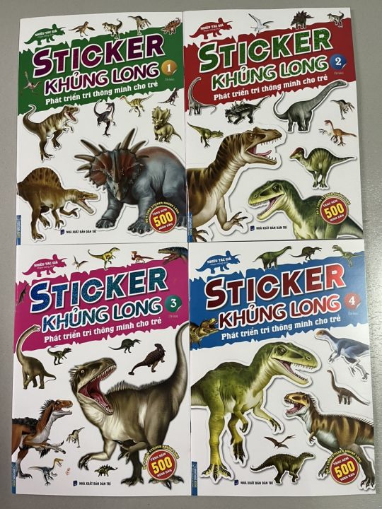 Sách - Combo 4c Sticker khủng long: Phát triển trí thông minh cho trẻ ...