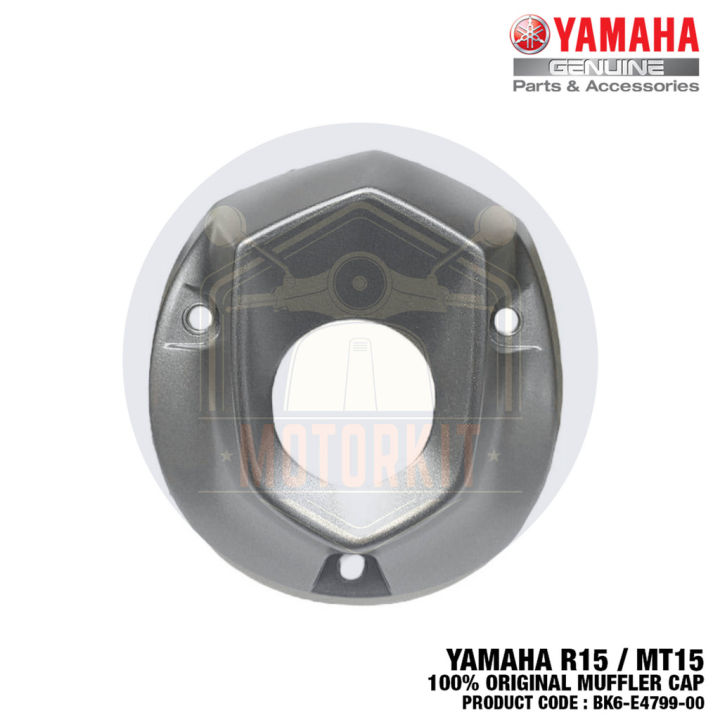 YAMAHA R15 MT15 100% ORIGINAL MUFFLER CAP PENUTUP EKZOS BK6-E4799-00 ...