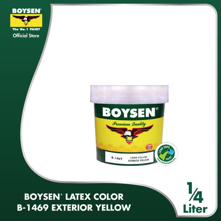 BOYSEN Latex Color Exterior Yellow B1469-1/4L | Lazada PH