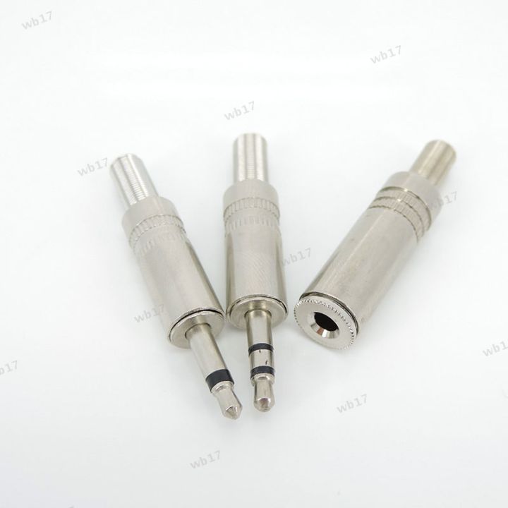 1/5psc 3.5mm mono/Stereo 2 3 pole Metal Male female Jack Plug Solder ...