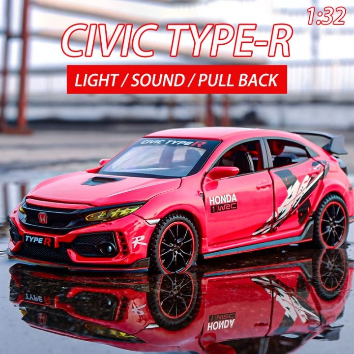 Miniauto Honda Civic Type R Diecast Car Model Alloy Car Diecast Model ...
