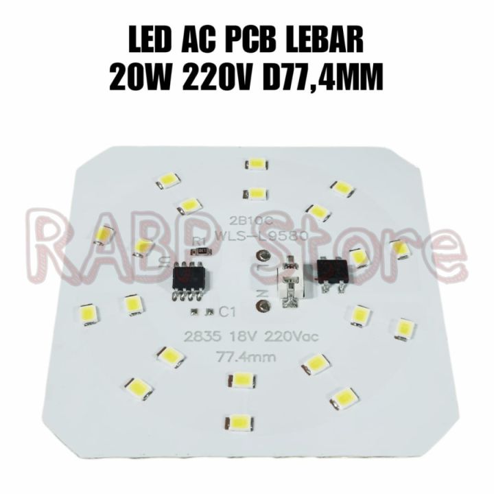 PCB LED AC 20W 220V UKURAN PCB LEBAR DIAMETER 77,4MM - LED MURAH ...