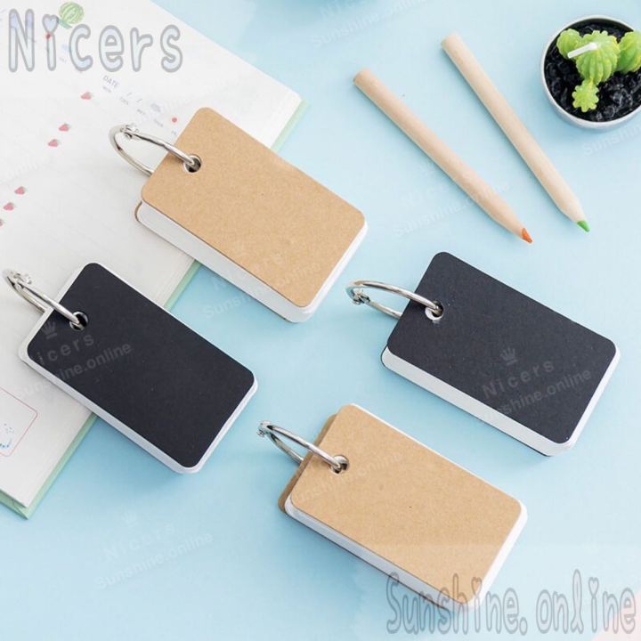 Mini Memo Pad Blank Flash Cards with Ring | Lazada PH