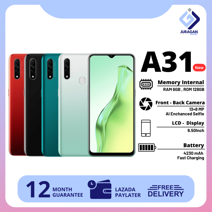 Handphone Smartphone Hp A31 Ram 6/128 GB Smartphone AI Triple Camera Garansi 1 Tahun | Lazada ...