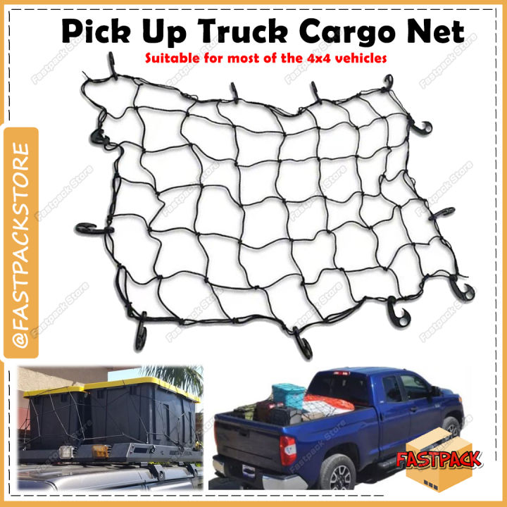 4x4 Pick Up Truck Cargo Net Luggage Storage Organiser Stretchable ...