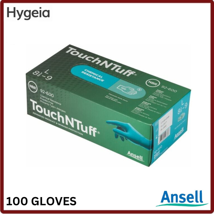 ANSELL Touch N Tuff 92-600 Disposable Nitrile Glove, 100pcs/box ...