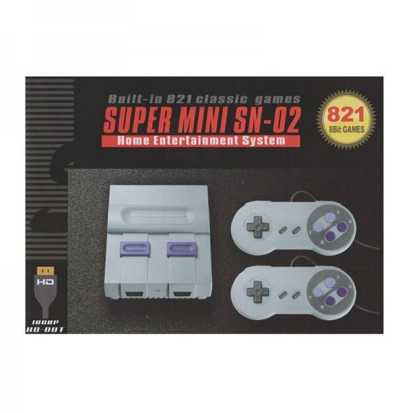 Super Mini SN-02 Home Entertainment System Built-in 821 in 1 Classic ...