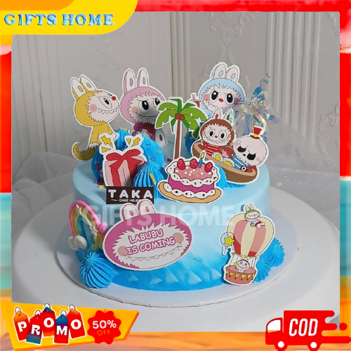 Cake Topper Labubu Topper Kue Karakter Labubu Dekorasi Kue Ulang Tahun ...