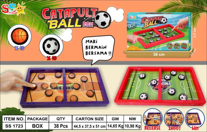 Mainan Catapult Ball Board Game Mainan Air Hockey Mini / Karambol Mini ...