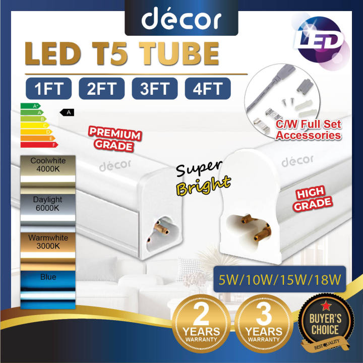 Premium High Grade LED T5 Tube Light Wall Ceiling Strip Lighting Lampu ...