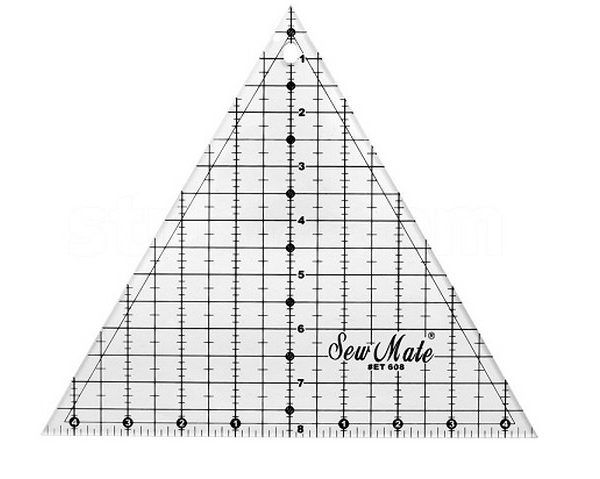 Sew Mate Quilting Ruler Triangle (8"Inch x 8"Inch) | Lazada