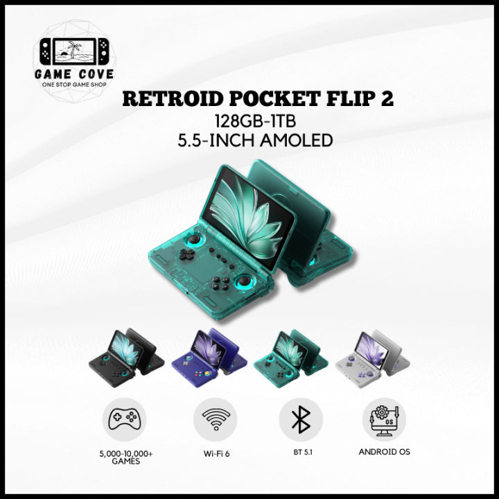 Retroid Pocket Flip 2 Handheld Retro Gaming Console | Game Cove PH ...