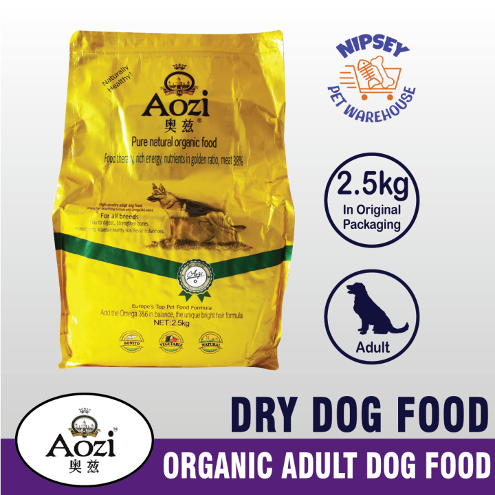 Aozi Organic Dog Food for Adult Dogs 2.5kg in Original Resealable ...