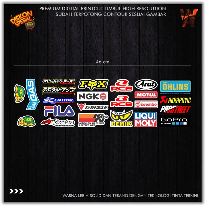 Stiker Motor Keren Gokil Set V2 Logo Racing | Lazada Indonesia