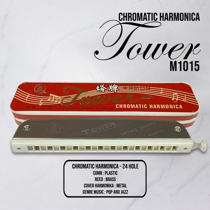 Harmonica Harmonika Easttop Tower M1015 Chromatic 24 Hole China ...