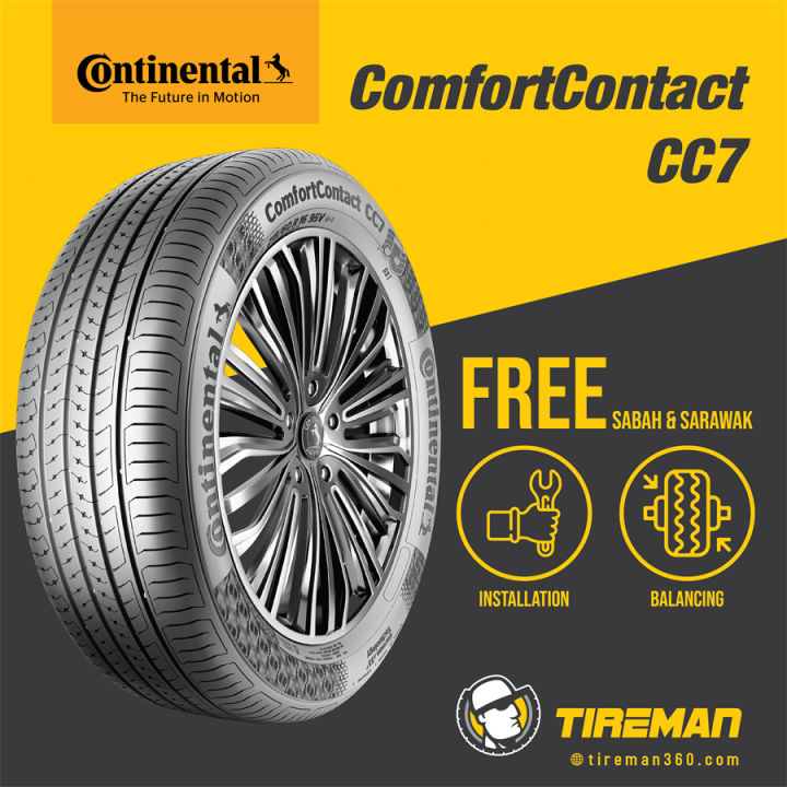 Continental Comfort Contact 7 CC7 13 14 15 16 Inch Tayar Tire (FREE ...