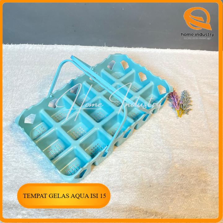 tempat Rak aqua gelas 15 sekat /rak aqua/tempat aqua gelas | Lazada ...