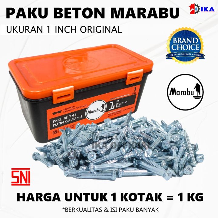 PAKU BETON MARABU 1 inch / Paku marabu 1 inch beton baja tembok / PAKU ...