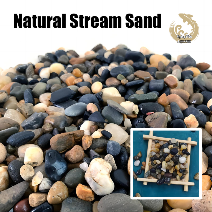 Aquarium Natrul Stream Sand Assorted Mindoro Pebbles River Stone Stream ...
