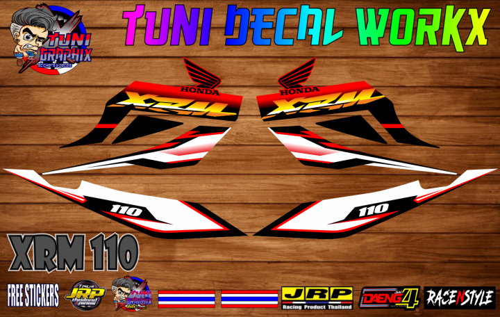 HONDA XRM 110 STOCK DECAL ( 7 COLORS ) w/ freebies | Lazada PH