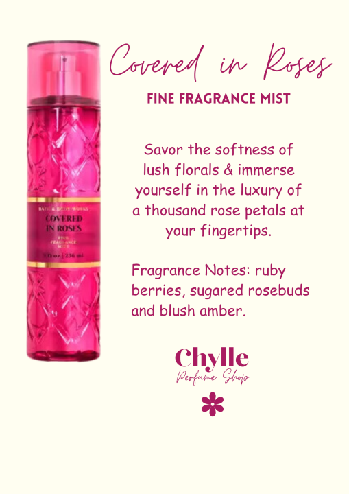 Covered in Roses Fine Fragrance Mist by Bath Body Work in Trial Sizes ...