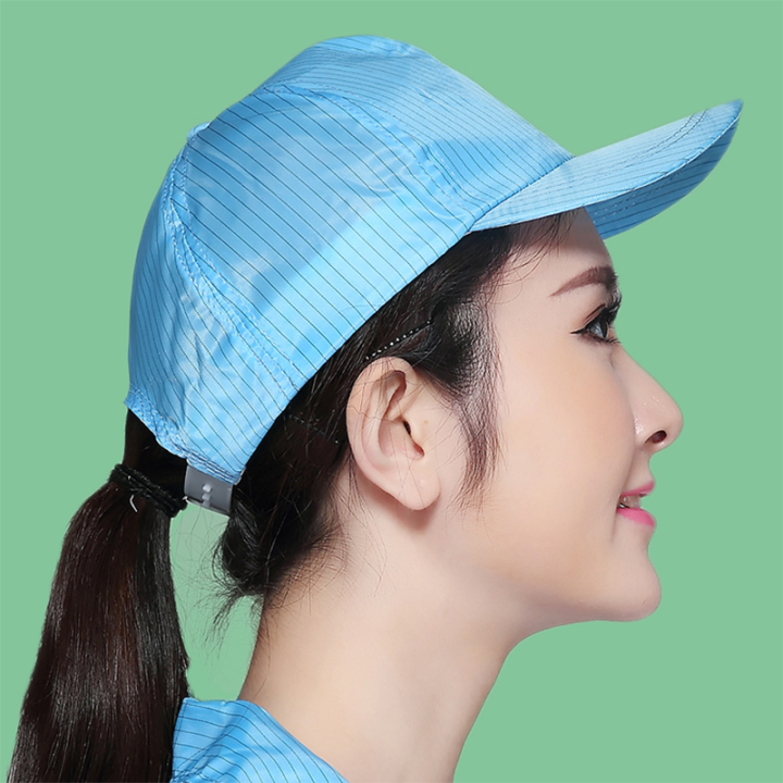 Blue/White Anti-static Cap Factory Work Cap ESD Cap Dust-free Work Hat ...