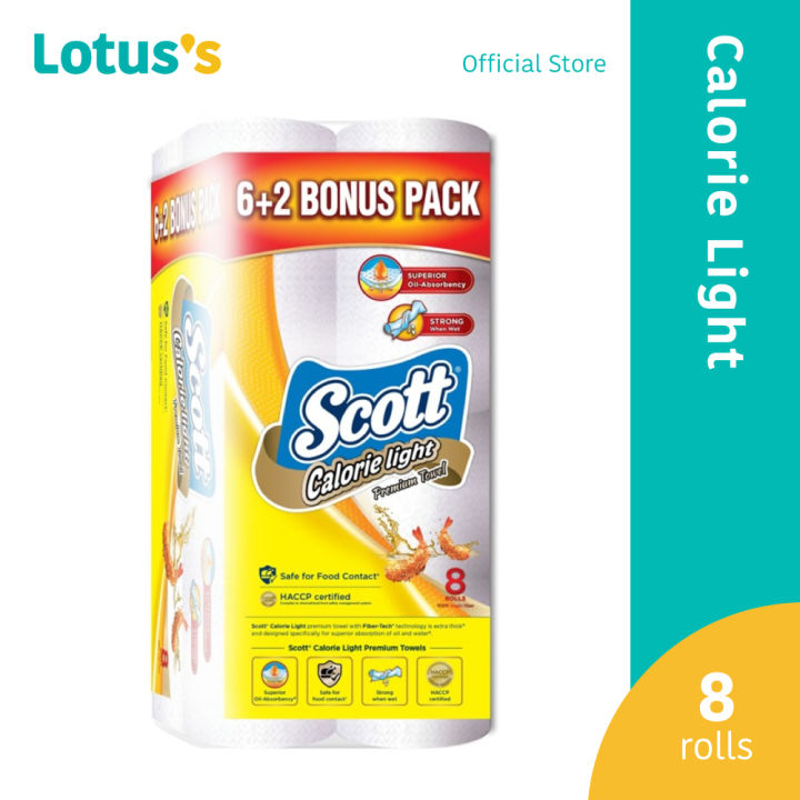 Scott Calorie Light Kitchen Towel 50S 6+2 | Lazada