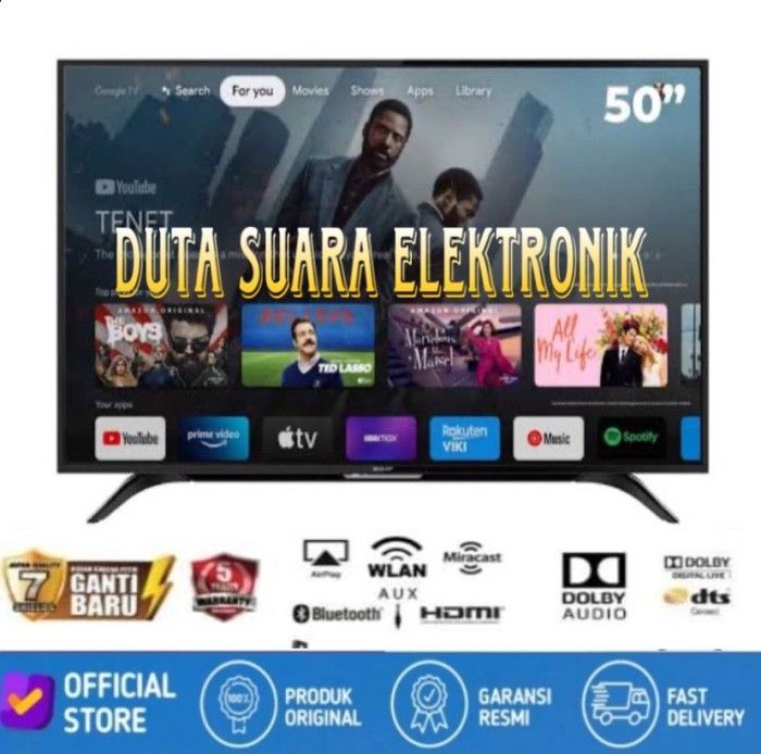 LED TV SHARP AQUOS 50 inch 2T-C50BG1i ANDROID SMART TV Full HD - TV ONLY | Lazada Indonesia