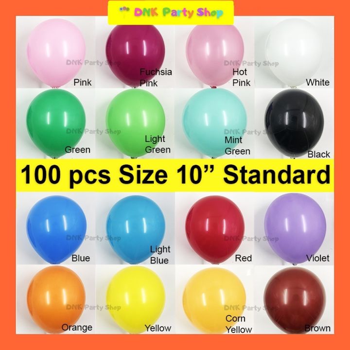 HOT . yk025xdwn07 100 pcs Size 10 inch Balloons Standard Ordinary ...
