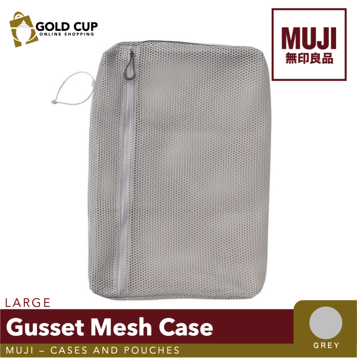 MUJI Gusset Mesh Case Large/Light Gray (Cases and Pouches) | Lazada PH