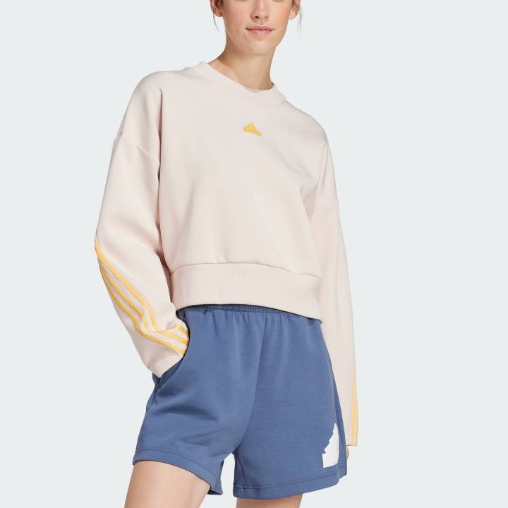 adidas ไลฟ์สไตล์ เสื้อวอร์ม Future Icons 3-Stripes ผู้หญิง สีชมพู ...