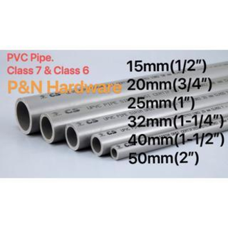 PVC PIPE (CLASS 7&6)GREY15MM(1/2"),20MM(3/4"),25MM(1"),32MM(1-1/4 ...