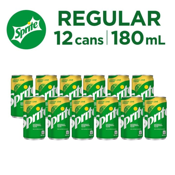 Sprite Regular Mini Cans 180ml - Pack of 12 | Lazada PH
