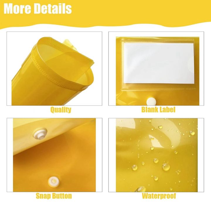 【HFCG MALL】-20PCS Binder Pockets for 3 Ring Binder Plastic Binder ...