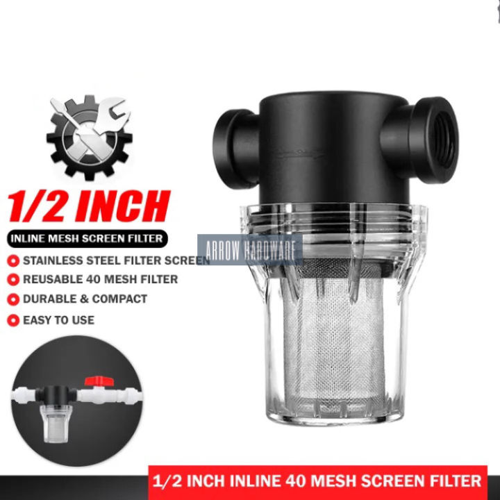 1/2" ~ 3/4" Inline Mesh Strainer Water Pump Filter Screen for Water ...