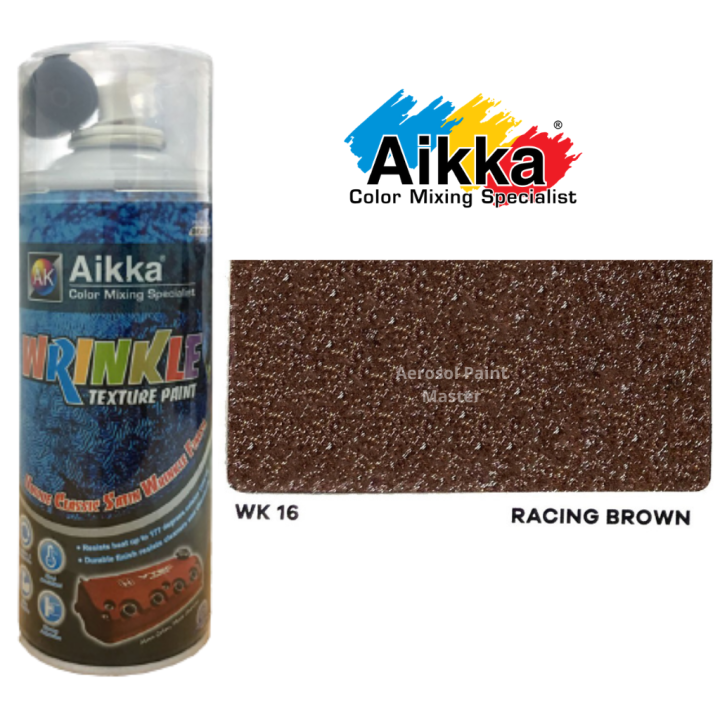 Wrinkle Texture Aerosol Spray Paint AIkka (WK16 Racing Brown) 370g for ...