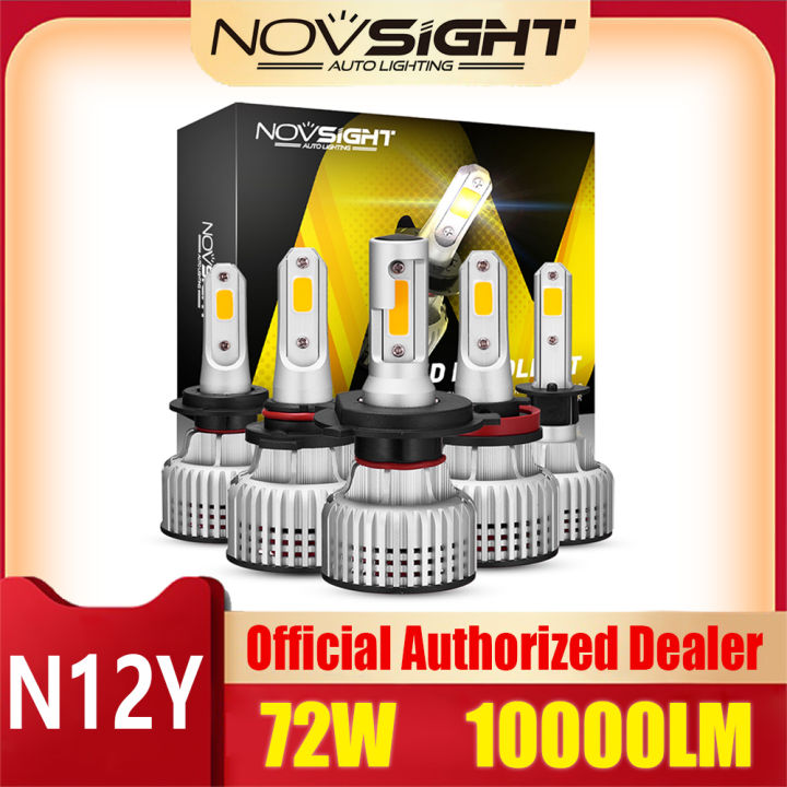 Novsight N12Y 2Pcs 3000K Yellow Fog Light 72W 10000LM H11 H4 H7 9005 ...