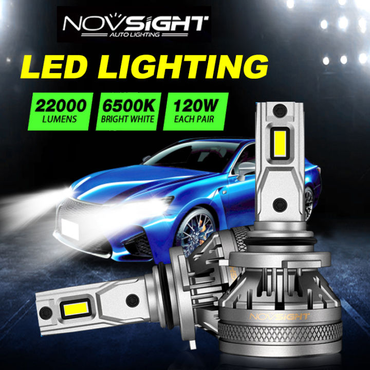 Novsight N37 120W ไฟหน้ารถ H4 H11 9005/HB3 22000LM 6500K Super Bright ...